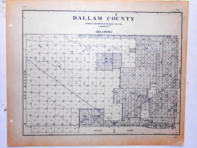 Dallam County Texas General Land Office Owner Map Dalhart Matlock Hitt ...