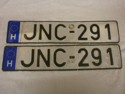 2X HUNGARY BUDAPEST EUROSTARS LATEST TYPE # JNC-291 RARE LICENSE PLATES ...