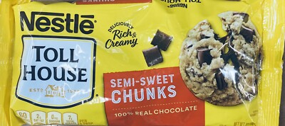 Nestle Toll House Semi Sweet CHUNKS Baking Chocolate Chips 12 oz Bag ...