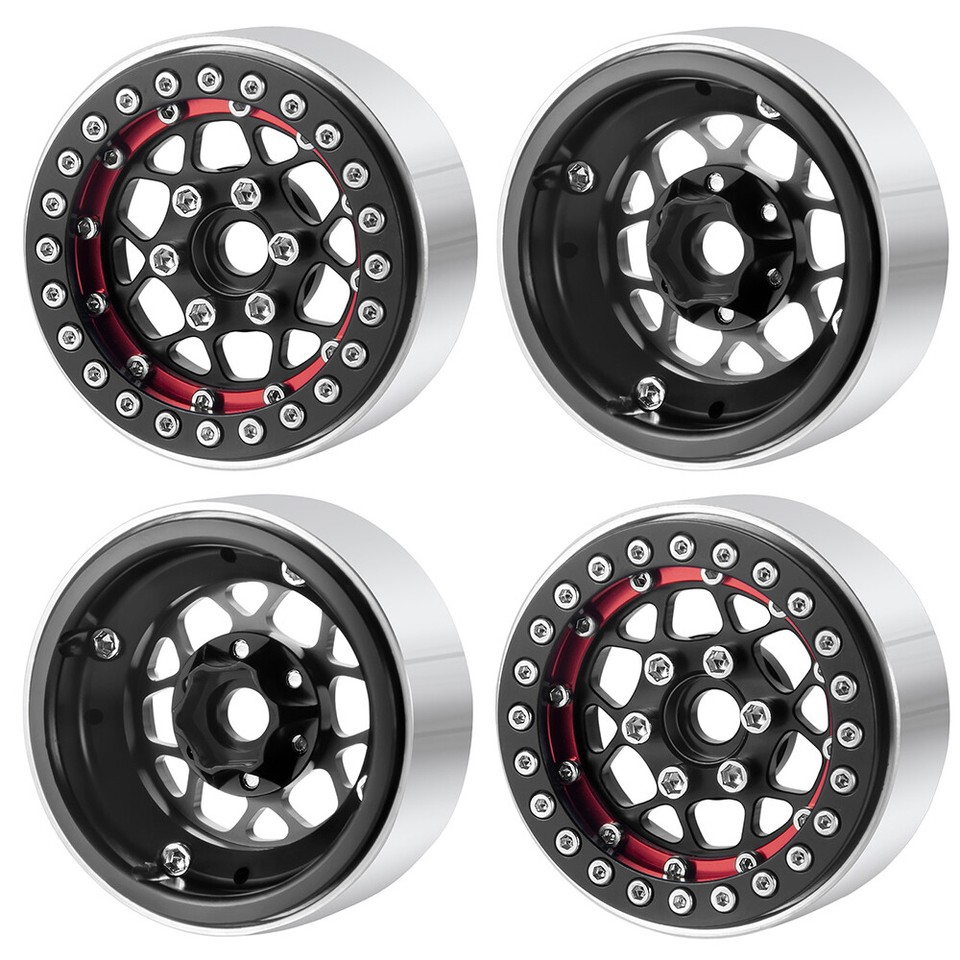 FLYXM RC Crawler 1.9 Beadlock Wheels Rims For 1/10 AXIAL SCX10 TRX4 ect ...