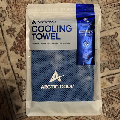 Arctic Cool Instant Cooling Towel in BLUE - UPF 50 New Sealed | eBay