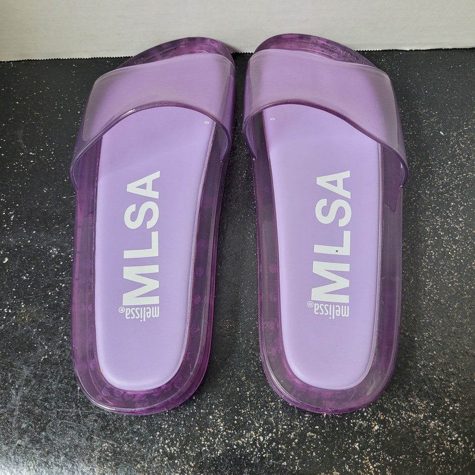 Melissa Purple Clear Slides Size 10 | eBay