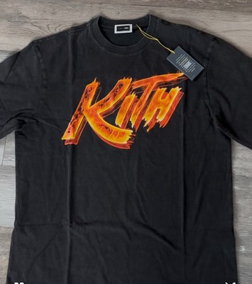 NEW Kith Street Fighter Flame Vintage Long Sleeve Tee Black Sizes Small ...