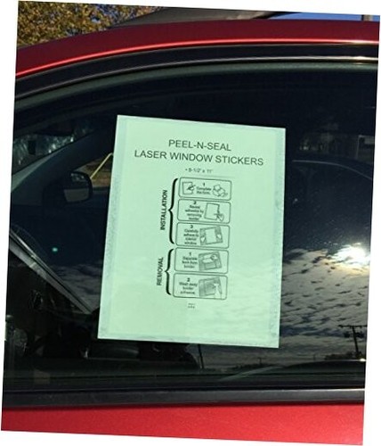 Plain White Addendum Car Window Stickers with Adhesive (Blank) 250 Qty ...