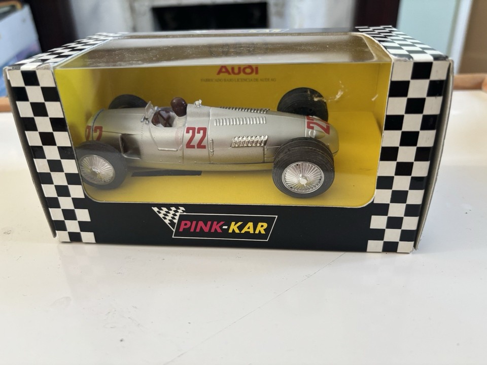 PINK-KAR Audi Type C Silver Arrow Vintage 1:32 Scale Racer – Boxed ...