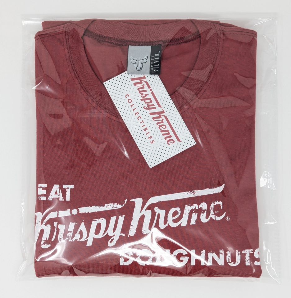 NEW Krispy Kreme T-Shirt Adult XL Red Vintage Eat Doughnuts Short ...