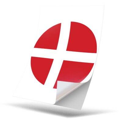 1 x Vinyl Sticker A4 - Denmark Flag Map #9065 | eBay UK