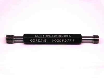 NEW M7 X 1 4H5H STI HELICOIL THREAD PLUG GAGE 7 1.0 GO NO GO PDS= 7.650 ...