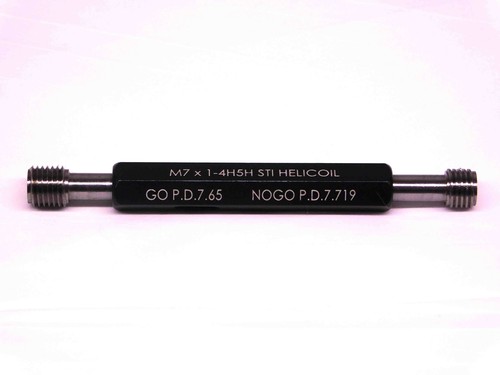 NEW M7 X 1 4H5H STI HELICOIL THREAD PLUG GAGE 7 1.0 GO NO GO PDS= 7.650 ...