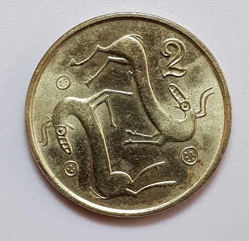 2 Cent 1996 Nickel-Messing Münze Zypern "1960 CYPRUS ΚΥΠΡΟΣ KIBRIS ...