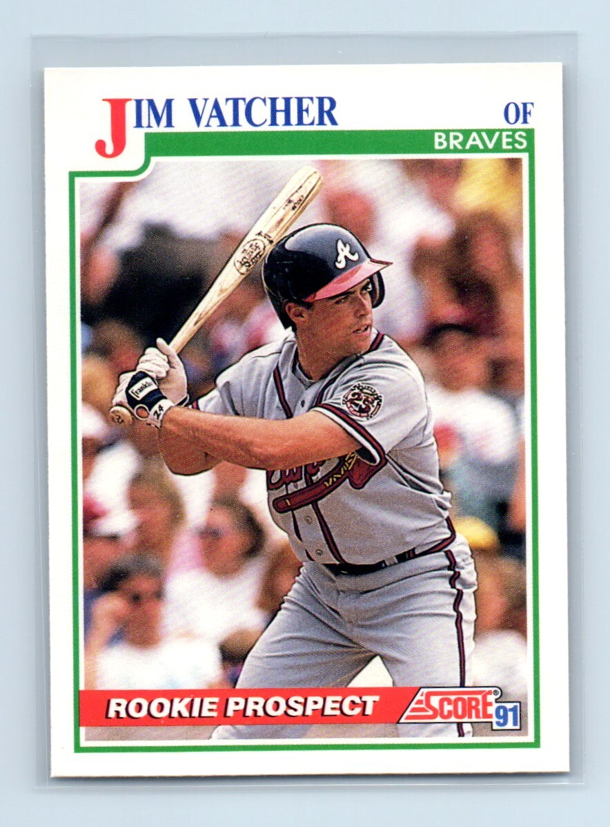 1991 Score Straight from the Pack Jim Vatcher Rookie Atlanta Braves ...