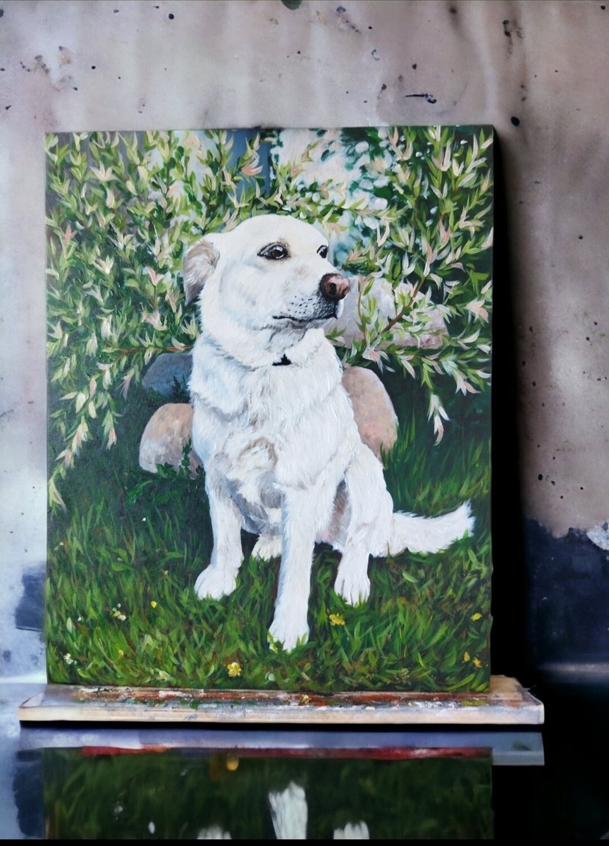 Paintin Dog Background Dog Painting On Sketchbook | Hobby Sketcher