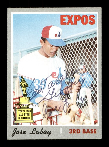 Jose "CoCo" Laboy Auto Autographed 1970 Topps Card #238 Montreal Expos ...