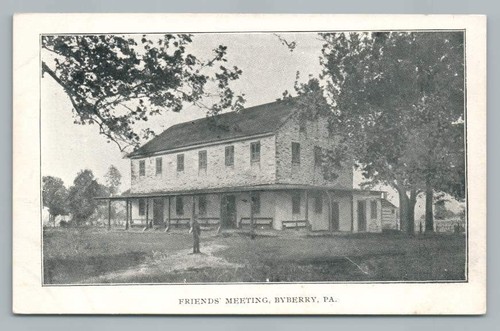 Friends Meeting House BYBERRY PA Antique PHILADELPHIA Quaker Postcard ...