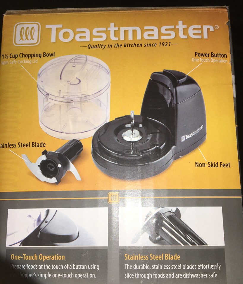 Toastmaster Mini Food Chopper TM-61MC 1.5 Cup Mini Food Processor ...