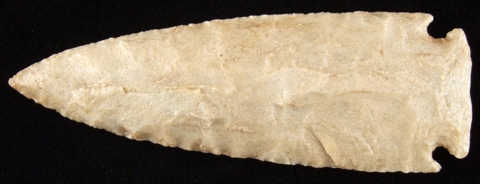Exceptionally Fine 5 1/16 inch Missouri Hixton Flint Benton Point COA ...