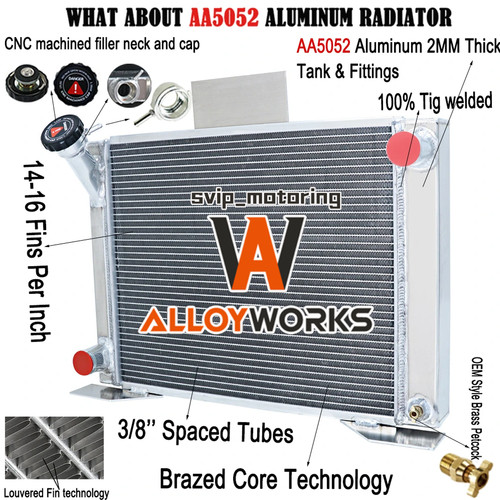 Aluminum 4 ROW Radiator FIT Ford Ranger V8 Engines Swap 1982-1994 1986 ...