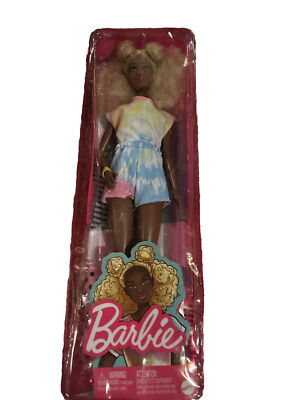 Barbie Fashionistas Doll #180, Tall, Blonde Afro Side Puffs Tie-dye ...