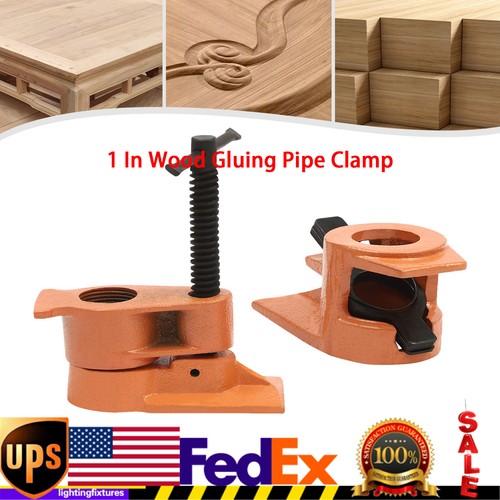 1 inch Pipe Clamp Jaws Iron Woodworking Metalworking Fixture Set Heavy ...