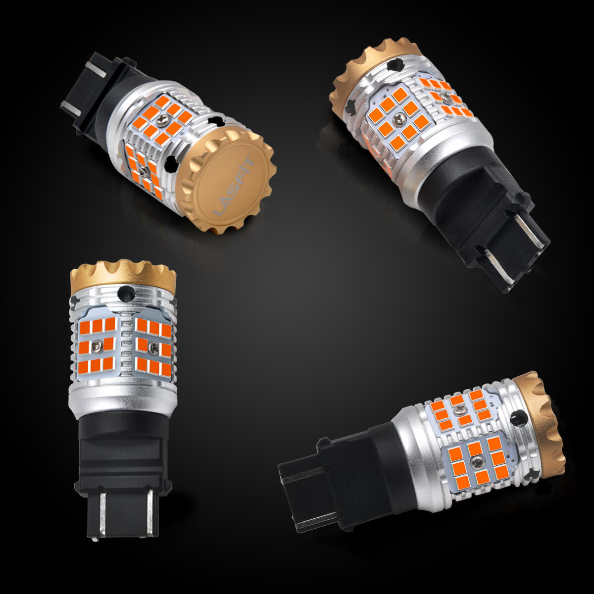 Lasfit 3157 LED Front Turn Signal Light Bulbs W CANBUS Anti Hyper Flash ...