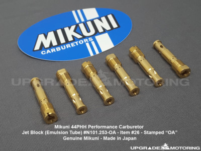 Mikuni 44PHH Carburetor Jet Block (Emulsion Tube) Sze OA #N101.253-OA ...