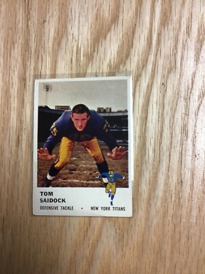 1961 Fleer Football Tom Saidock New York Titans Card #219 | eBay