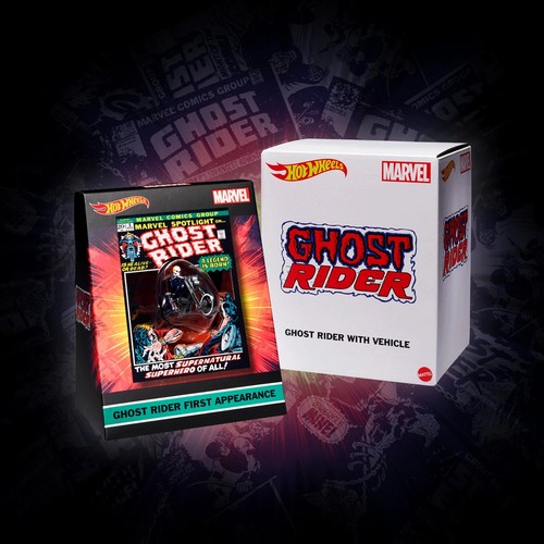 Mattel Hot Wheels Ghost Rider with Vehicle Marvel 2022 SDCC Exclusive ...