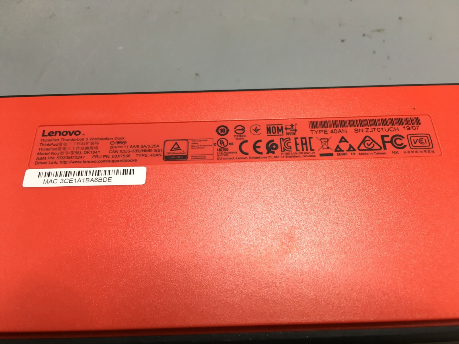 Lenovo ThinkPad Thunderbolt 3 Workstation Dock Gen 2 40AN DK1841 FREE S ...