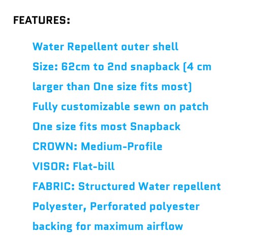 Zapped Headwear-OSPREY Adjustable Snap -Back Breathable hat. NEW.White ...