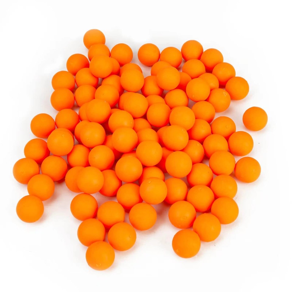 Reusable 0.68 Caliber Paintballs - 100 New Re-Usable Rubber Training ...