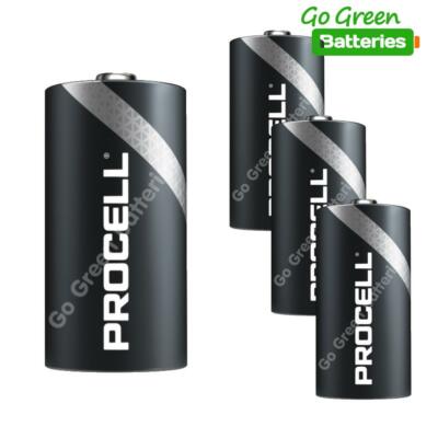 4 x Duracell C Size Industrial Alkaline Batteries Procell LR14 Cell ...