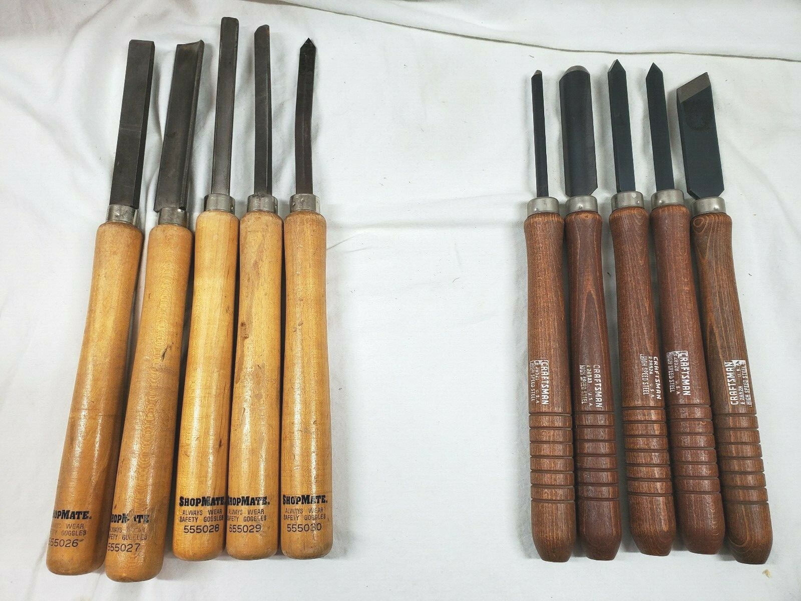 5 SHOPMATE & 5 CRAFTSMAN WOOD CHISEL SETS 555026 - 555030 & 28521 ...