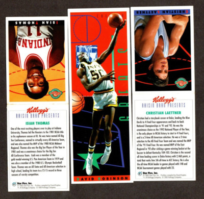 (3x) 1993 Star Pics / Kellogg's ISIAH THOMAS / D. ROBINSON / C ...