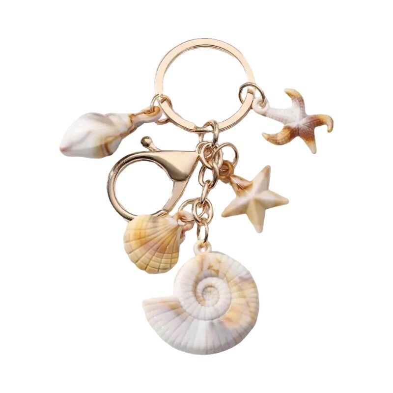Distinctive Shell Keychain Conch Star Pendant Keyring Bag Accessory | eBay