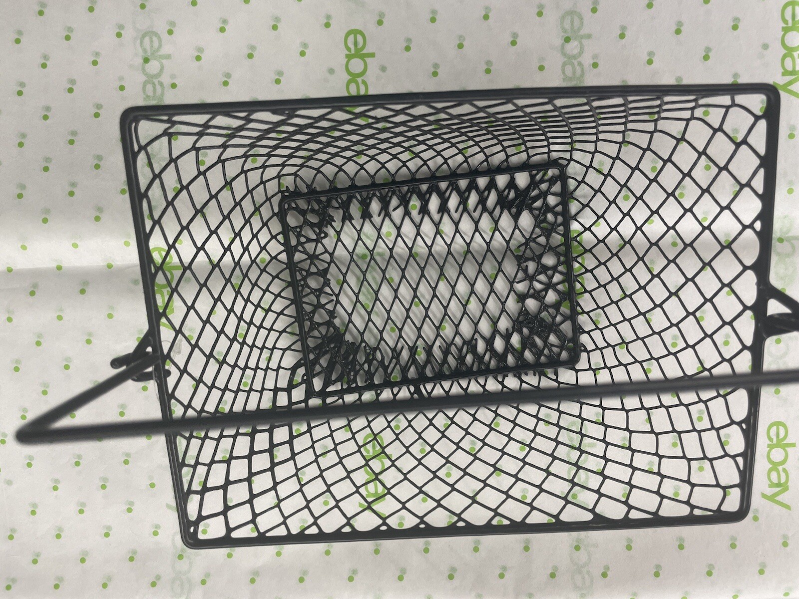Rectangular black wire basket with handle measures 8 X 6 X 4 Inches | eBay