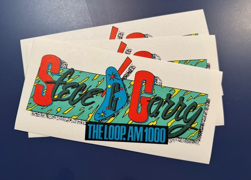 5 Vintage Steve & Garry The Loop AM 1000 Chicago bumper stickers Dahl ...