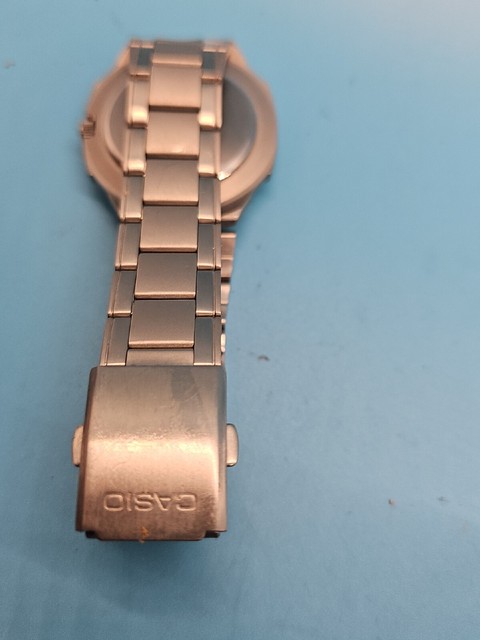 Casio 2719 Mtp-3050 Stainless Steel Blue Dial Mens Quartz Analog WR 50m ...