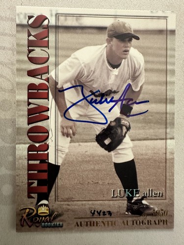 2001 Royal Rookies Throwbacks - Autographs #16 Luke Allen /5950 (AU ...