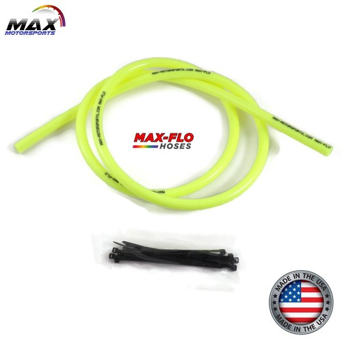 20' x 1/4" ID (6.4mm) X 3/8" OD NEON YELLOW Fuel Line Super Soft Gas ...