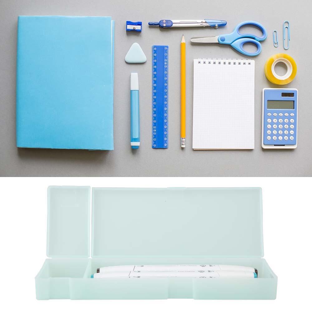 Large Transparent Plastic School Pencil Case Student Stationery Case ...