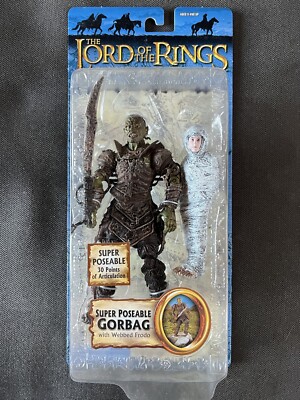 Lord of the Rings Super Poseable GORBAG Orc Webbed Frodo Action Figures ...