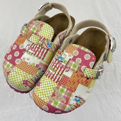 Birkis by Birkenstock Patchwork Design Clog Sandals Toddler Kids Sz 28 ...