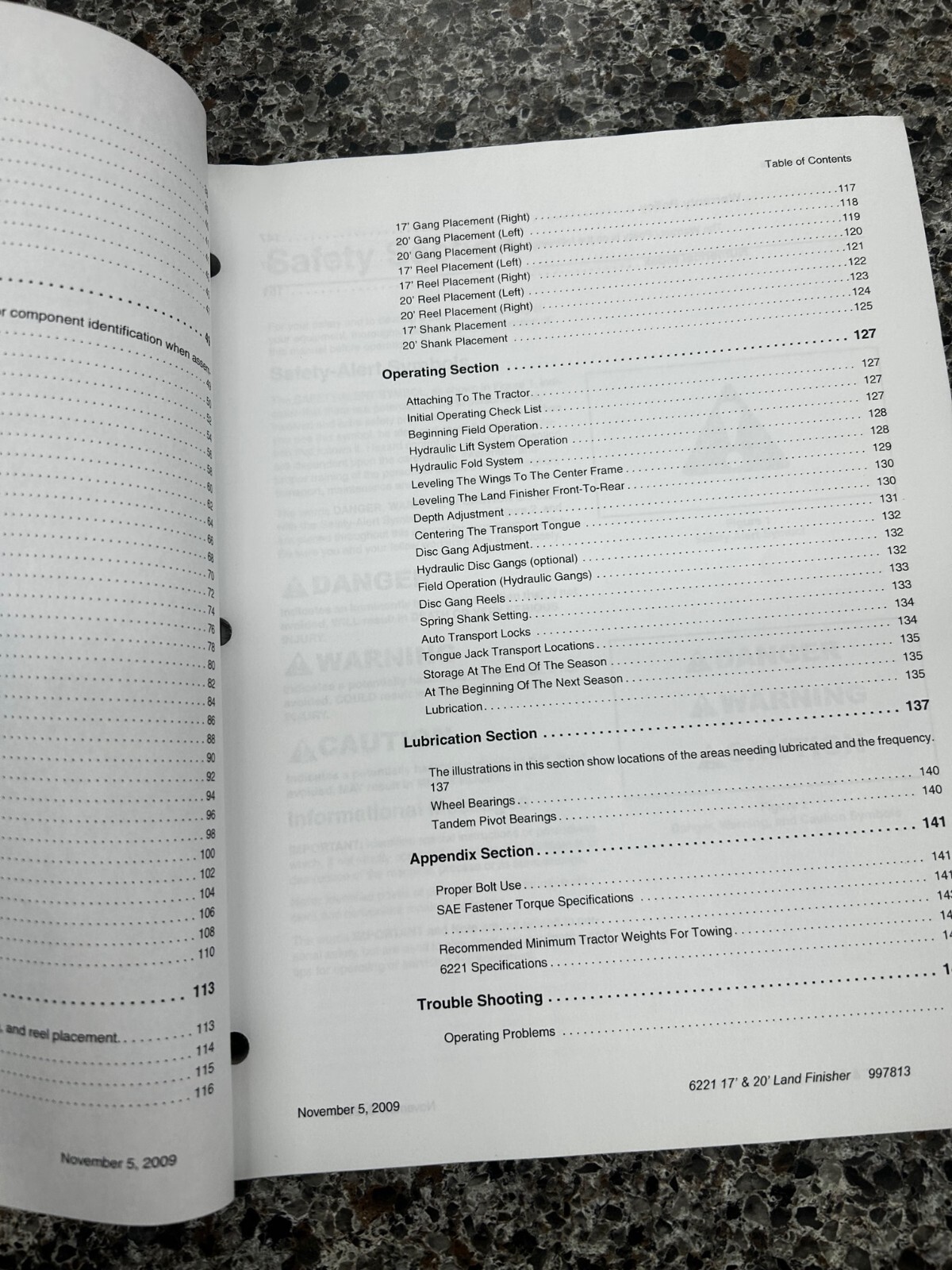 SUNFLOWER 6221 17 & 20FT LAND FINISHER OPERATOR MANUAL 997813SNC | eBay