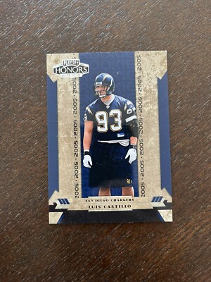 Luis Castillo RC 2005 Playoff Honors #152 Chargers Rookie Card #/399 ...
