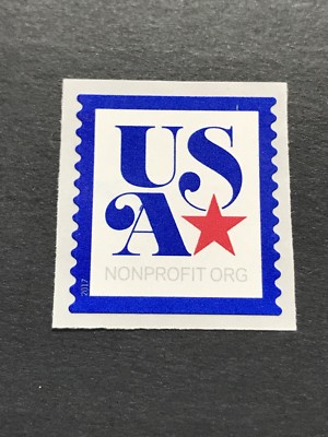 US Stamp Scott#5172 Blue Outline USA-Star, Non-Profit 2017 MNH S/A coil ...