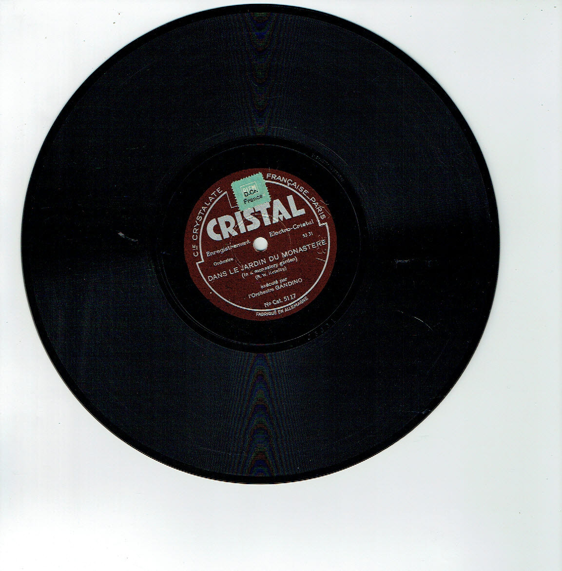 78 RPM 25cm Orchestre Gandino Disk Garden Monastery - Market Persian ...