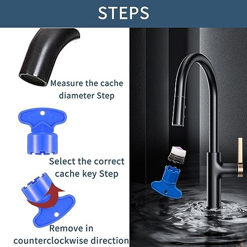 8 Pack Faucet Aerator Key Removal Wrench Tool Cache Aerator Key Sink ...