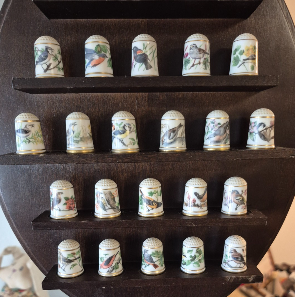 Vintage Complete Franklin Mint Porcelain Thimble Set; Peter Barrett ...