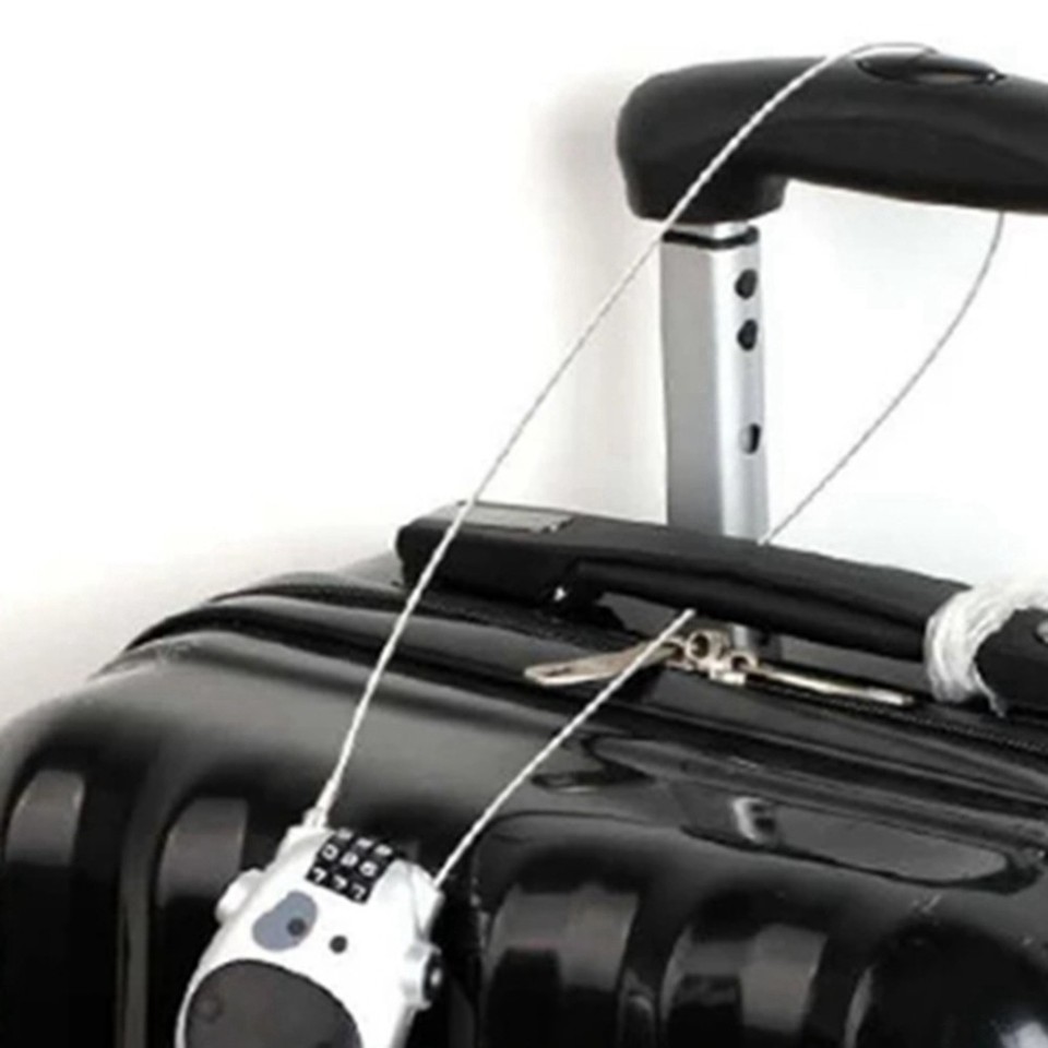 Telescopic Coded Lock Cartoon Cow Lock with Retractable Steel Cable ...