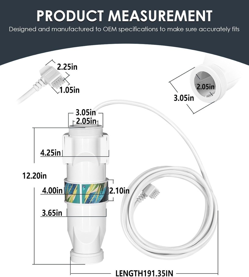 T-CELL-15-SWP Salt ChIorination Cell Replacement for Hayward TurboCell ...